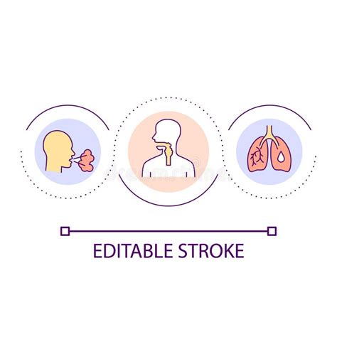 Respiratory System Diseases Loop Concept Icon Stock Vector