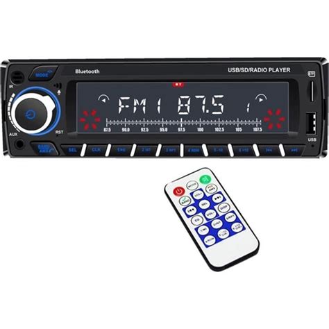 Autoradio Stéréo Bluetooth V Port Usb Et Aux Lecteur Mp Pour Tableau De Bord u