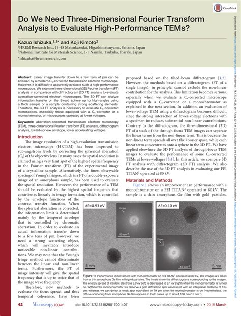 Pdf Do We Need Three Dimensional Fourier Transform Analysis To Evaluate High Performance Tems