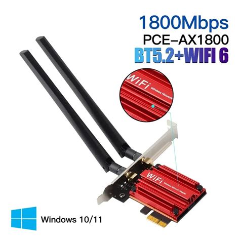 Fenvi Wifi6 Ax1800 Wireless Pcie Adapter 1800mbps Bt5 2 Dual Band 2 4g 5ghz 802 11ax Network Wi