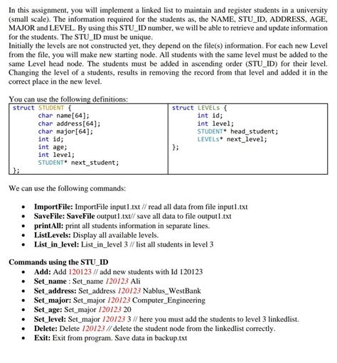 In This Assignment You Will Implement A Linked List Chegg
