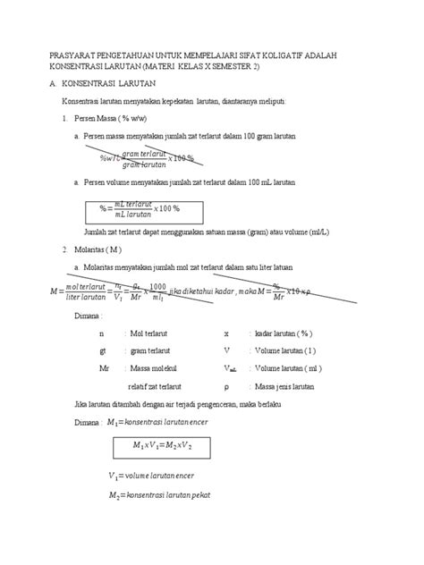 Konsentrasi Larutan Pdf