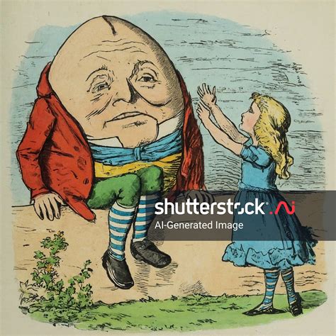 Humpty Dumpy On Wall Girl Blond Ai Generated Image 2586955969