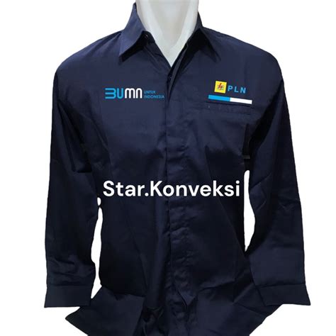 Jual Seragamkerja Kemeja Pdh Baju Pln Bumn Pln Lengan Panjang Lengan