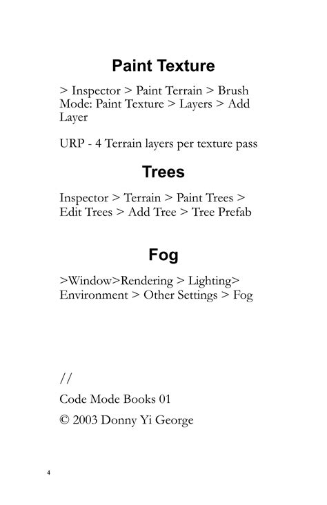 Unity Terrains How To Zine By Code Mode