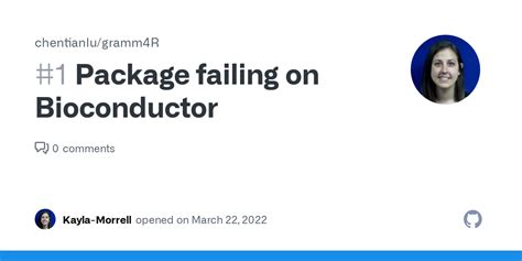 Package Failing On Bioconductor · Issue 1 · Chentianlugramm4r · Github