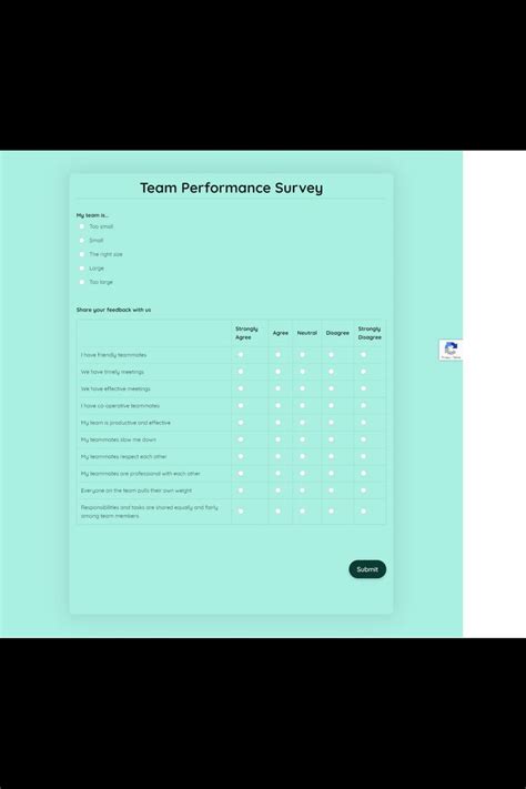 Team Performance Survey Template Survey Template Surveys Teams