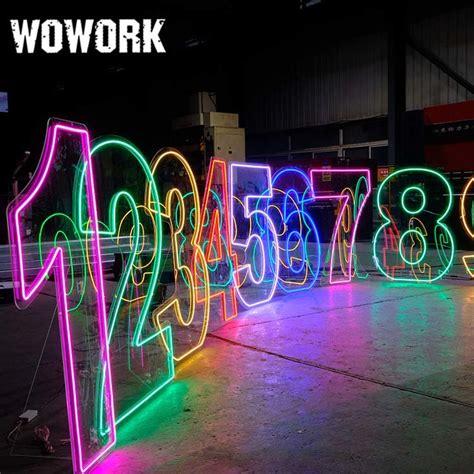 2023 Wowork 3ft 4ft Display Led Rgb Big Large Acrylic Light Up Number