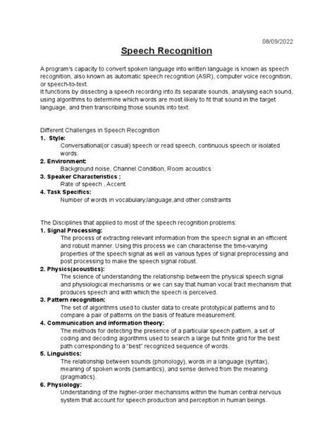 Speech Recognition Pdf Speech Recognition Speech