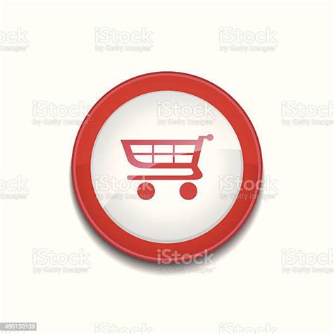 쇼핑 작은창자 벡터 레드 웹 아이콘크기 버튼 0명에 대한 스톡 벡터 아트 및 기타 이미지 0명 곡선 금속 Istock