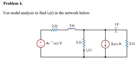 solved use nodal analysis to find io t in the network