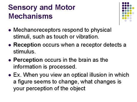 Motor Mechanisms And Behavior Sensory And Motor Mechanisms