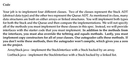 solved code your job is to implement four different classes