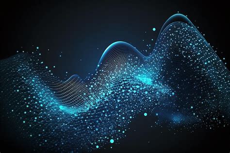 Premium Photo Abstract Lines And Dots Connect Background Illustration Generative Ai