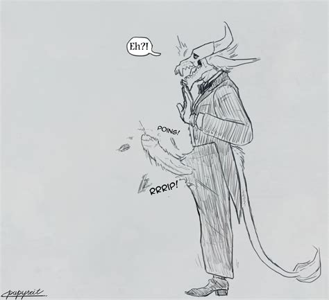 Rule 34 Anthro Basil Papyreit Big Penis Bone Bow Tie Butler Chin Spikes Clothing Coat