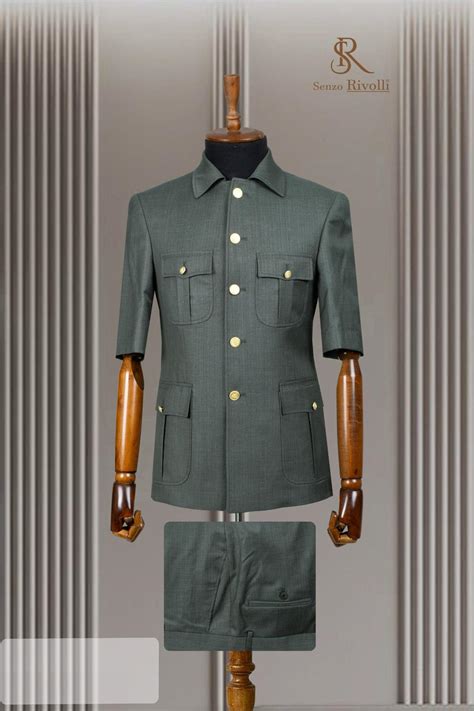 Rivolli Double Vent 2 Piece Short Sleeve Premium Safari Suit
