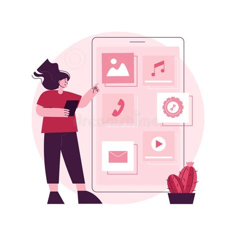 Native Mobile App Abstract Concept Vector Illustration Stock Vector