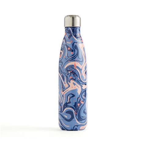 500ml Water Flask Navy And Pink Marble Pink Marble Water Flask Flask