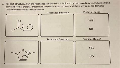 Solved For Each Structure Draw The Resonance Structure Chegg Com