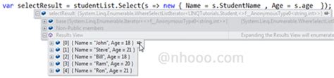 Linq 投影运算符 Select，selectmany Linq教程 菜鸟教程