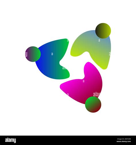 Teamwork Businessman Unity And Cooperation Concept Created With Simple Geometric Elements As A