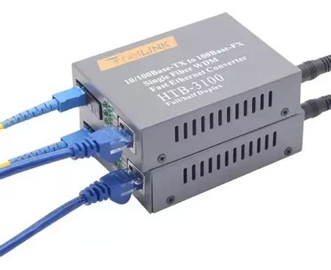 Convertidor De Medios Fibra Óptica Ethernet 100mbps 25km Mercadolibre
