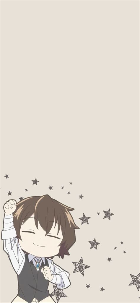 Bsd Wan Chibi Dazai Osamu Phone Background In 2023 Anime Backgrounds