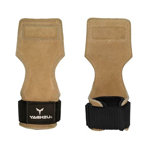 Yaghzu 손목 스트랩이 있는 역도 그립 역도 데드리프트 파워리프팅 및 풀업을 위한 미끄럼 방지 리프 티몬