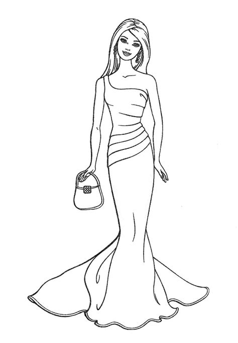 Barbie Drawing Pages At Getdrawings Free Download