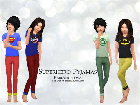 The Sims Resource Unisex Superhero Pyjamas
