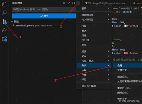 Vscode 合并分支代码 Csdn博客