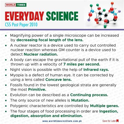 Everyday Science Css Past Paper 2010 Jahangirs World Times