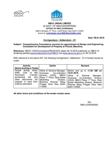 Corrigendum Addendum 01 In Pdf
