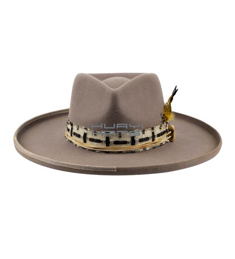 Fashion Mens Wool Felt Wide Pencil Brim Fedora Hat Classic Center Dent