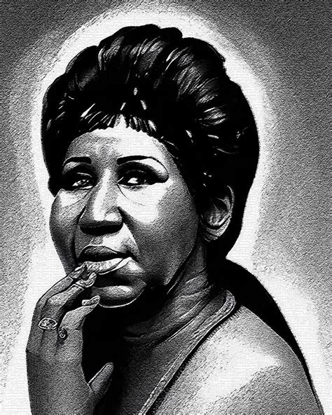 Realistic Portrait Of Aretha Franklin Digital Art By Edgar Dorice