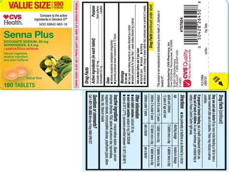 Dailymed Senna Plus Docusate Sodium Sennosides Tablet