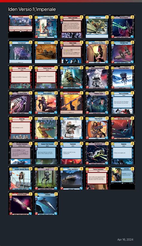 Iden Versio Limperiale Star Wars Unlimited Swu Tcg