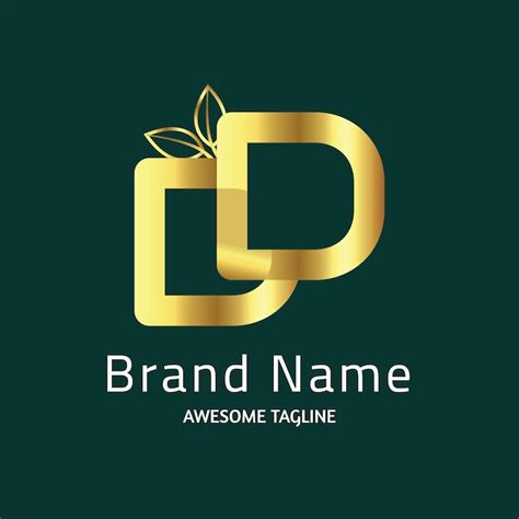 Goldene Luxus D Logo Design Vorlage Premium KI Generierter Vektor