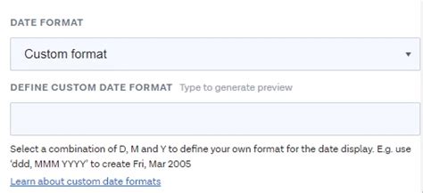 Configure Custom Date Formats Bryter Help Center