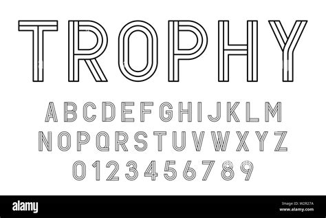 Set of alphabets fonts letters and numbers modern abstract design with ...