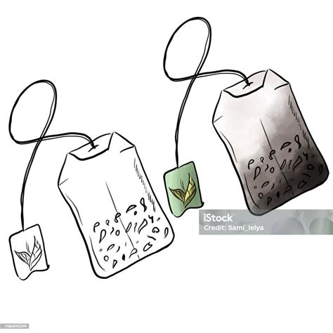 종이 라벨이 있는 사실적인 티백 티백 차 음료 디자인 티백 디자인 0명에 대한 스톡 벡터 아트 및 기타 이미지 0명 3차원