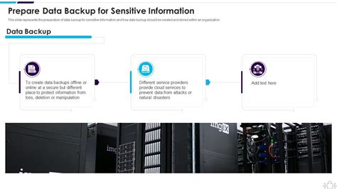 Information Technology Security Data Backup For Sensitive Information Presentation Graphics