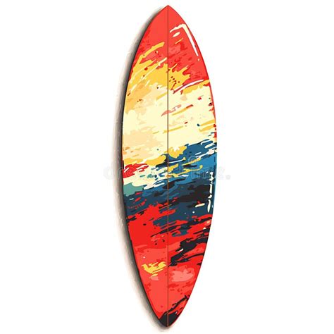 Colorful Abstract Surfboard Design Stock Illustration Illustration Of