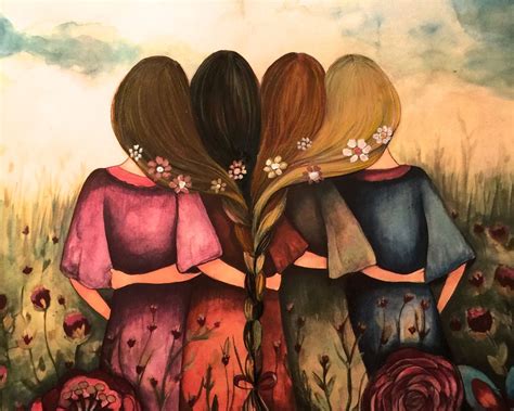 Four Sisters Sisters Art Best Friend Drawings Bff Drawings 4 Best