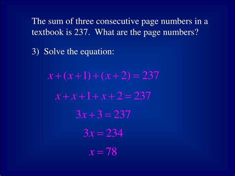 Ppt Applications Of Consecutive Integers Powerpoint Presentation