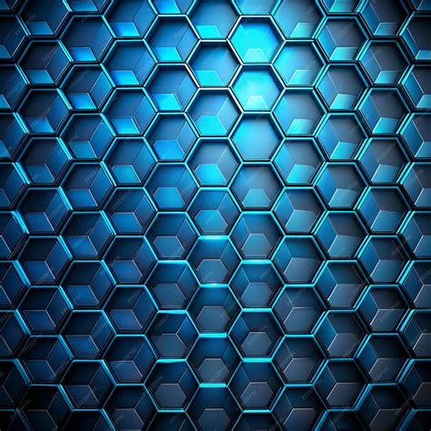 Clear Pattern Abstract Background Hexagon Black And Blue Wallpaper