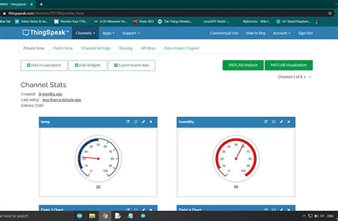 LORA Integration With Thingspeak Using Dht