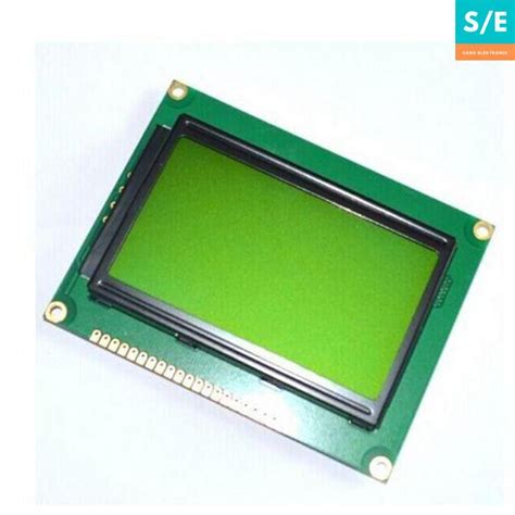 jual 12864 128x64 graphic lcd module green color backlight warna hijau spareparts shopee