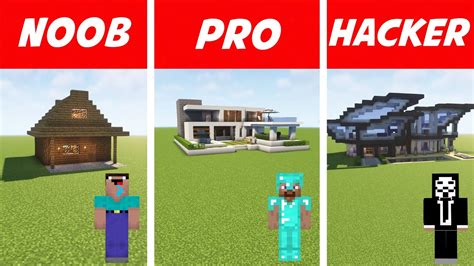 Minecraft NOOB Vs PRO Vs HACKER YouTube