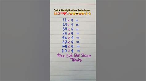 Quick Multiplication Techniques🧠 Maths Mathstricks Multiplication Matheducation Shorts